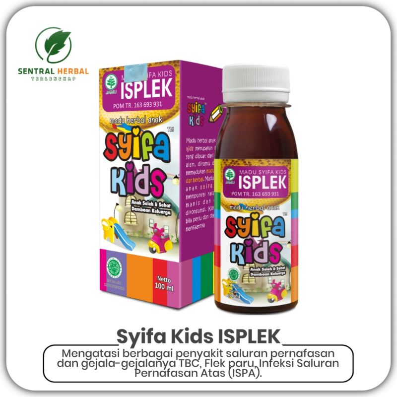 Jual Madu Syifa Kids Isplek Herbal Untuk ISPA, Asma, TBC Isi 100 Ml ...