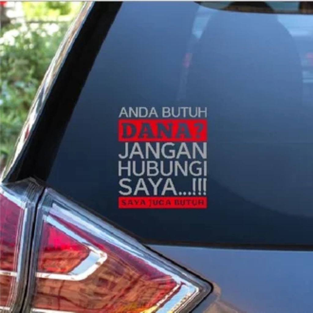 Jual CUTTING STICKER MOBIL KATA KATA LUCU STIKER KACA MOBIL KEREN UNIK ...