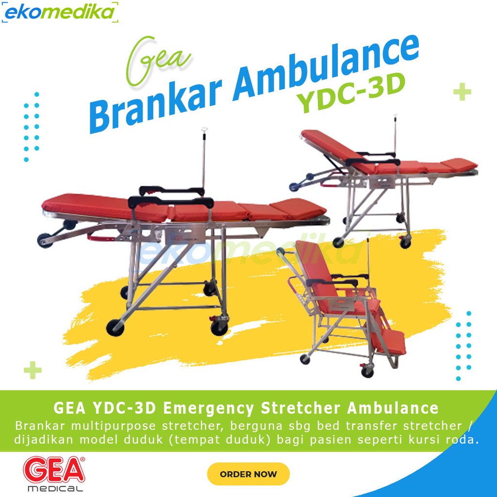 Jual Emergency Stretcher GEA YDC 3D Stretcher Ambulance - Brankar ...