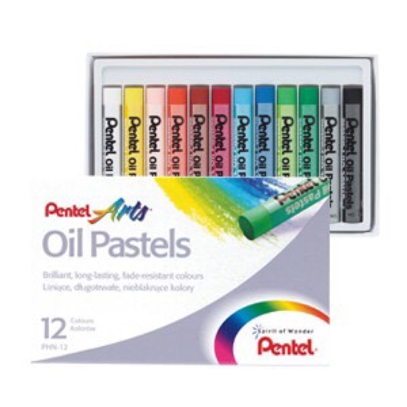 Jual CRAYON PENTEL/OIL PASTEL MEREK PENTEL PHN-12WARNA/PHN-16WARNA/PHN ...