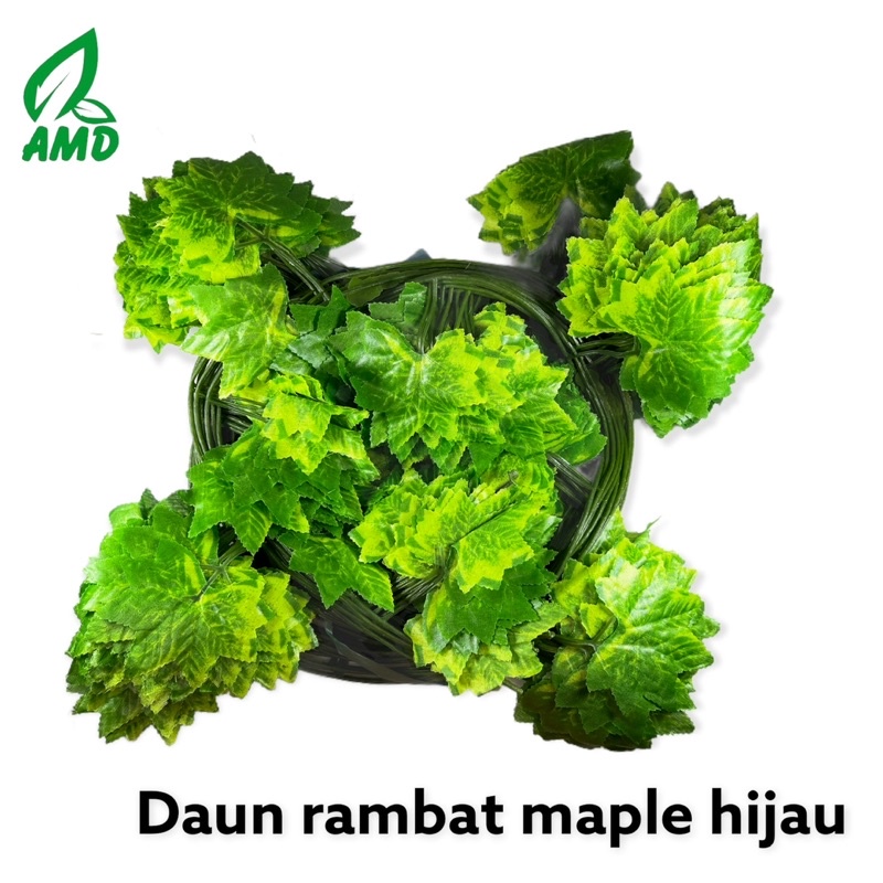Jual Daun Maple Rambat sintetis artificial lebar 8-9cm premium | Shopee ...