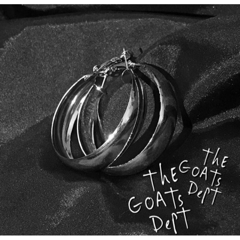 Jual The Goats Dept Silver Thick Hoops Earrings / anting style skena ...