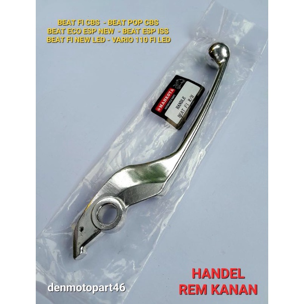 Jual Handle Handel Lever Tuas Rem Kanan [ RH ] Silver Crome - BEAT FI ...