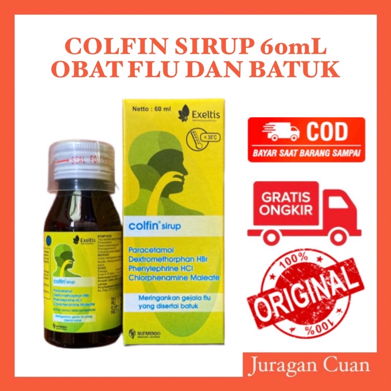 Jual COLFIN SIRUP OBAT FLU DAN BATUK 60 ml | Shopee Indonesia