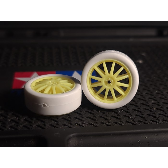 Jual Ban Balance Velg Side Damper Tamiya Fin Yellow + White Tires - ema ...