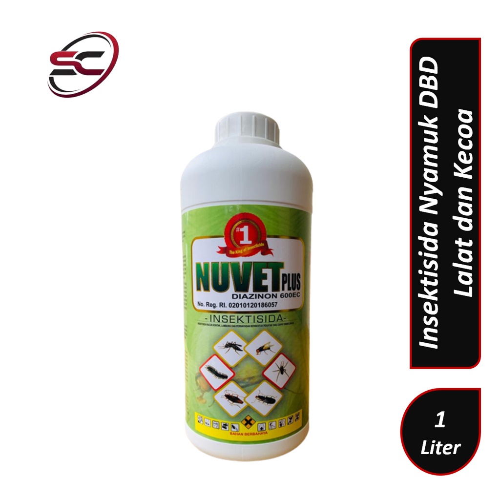Jual NUVET Plus 600 EC 1 Liter Insektisida Fogging Nyamuk Lalat Kecoa ...