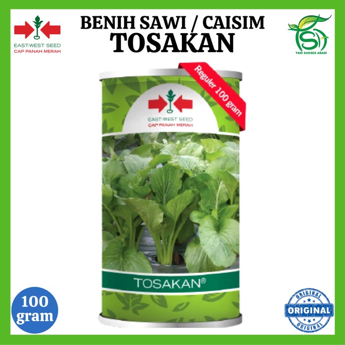 Jual Benih Sawi TOSAKAN (100 Gram) Bibit Caisim Kaleng Cap Panah Merah ...