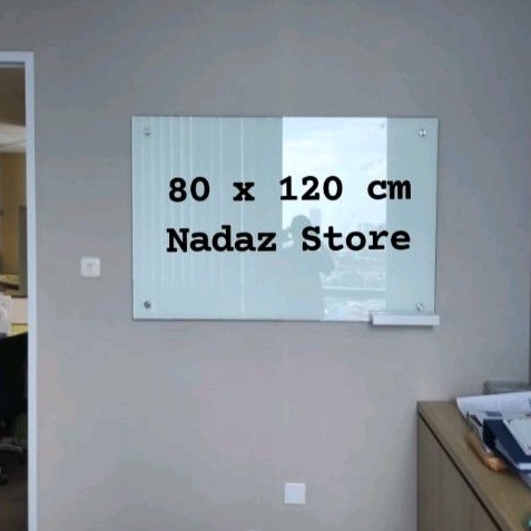 Jual glassboard 80 x 120 cm / papan tulis kaca 80 x 120 / papan tulis kaca / glassboard ...