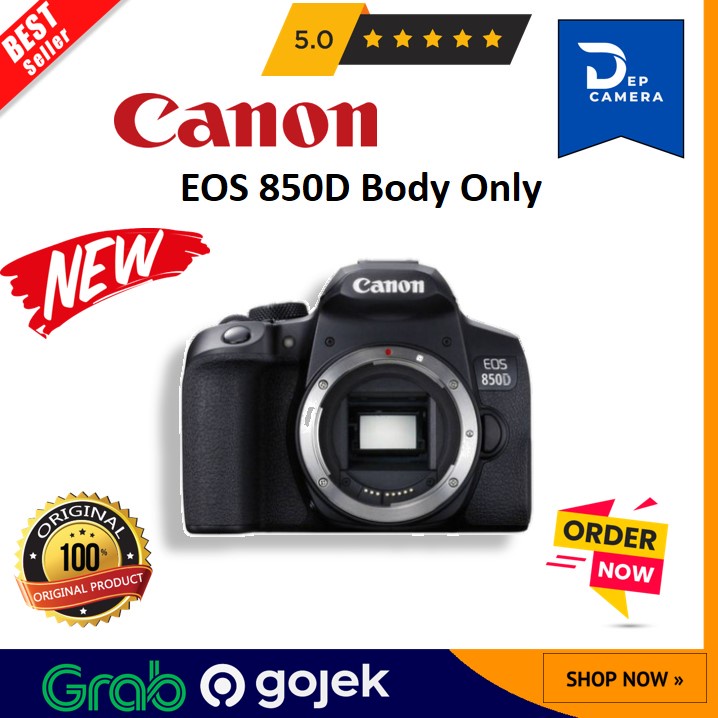 Jual Canon eos 850d kit 18-55mm black | Shopee Indonesia