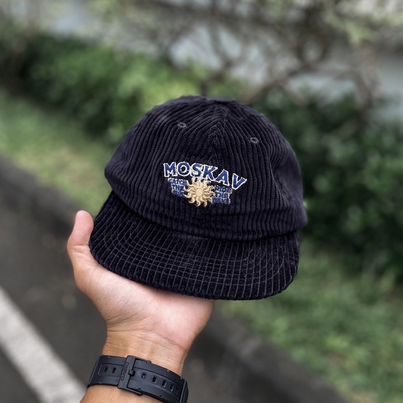 Jual MOSKAV - MOSUN CORDUROY SNAPBACK BLACK | Shopee Indonesia