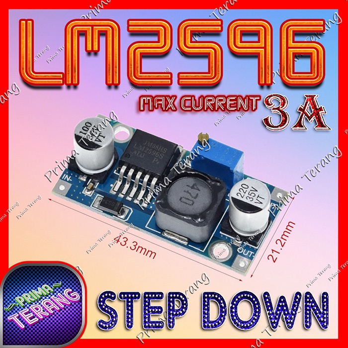 Jual LM2596 Step Down DC-DC Adjustable Modul Penurun Tegangan DC LM-2596 | Shopee Indonesia