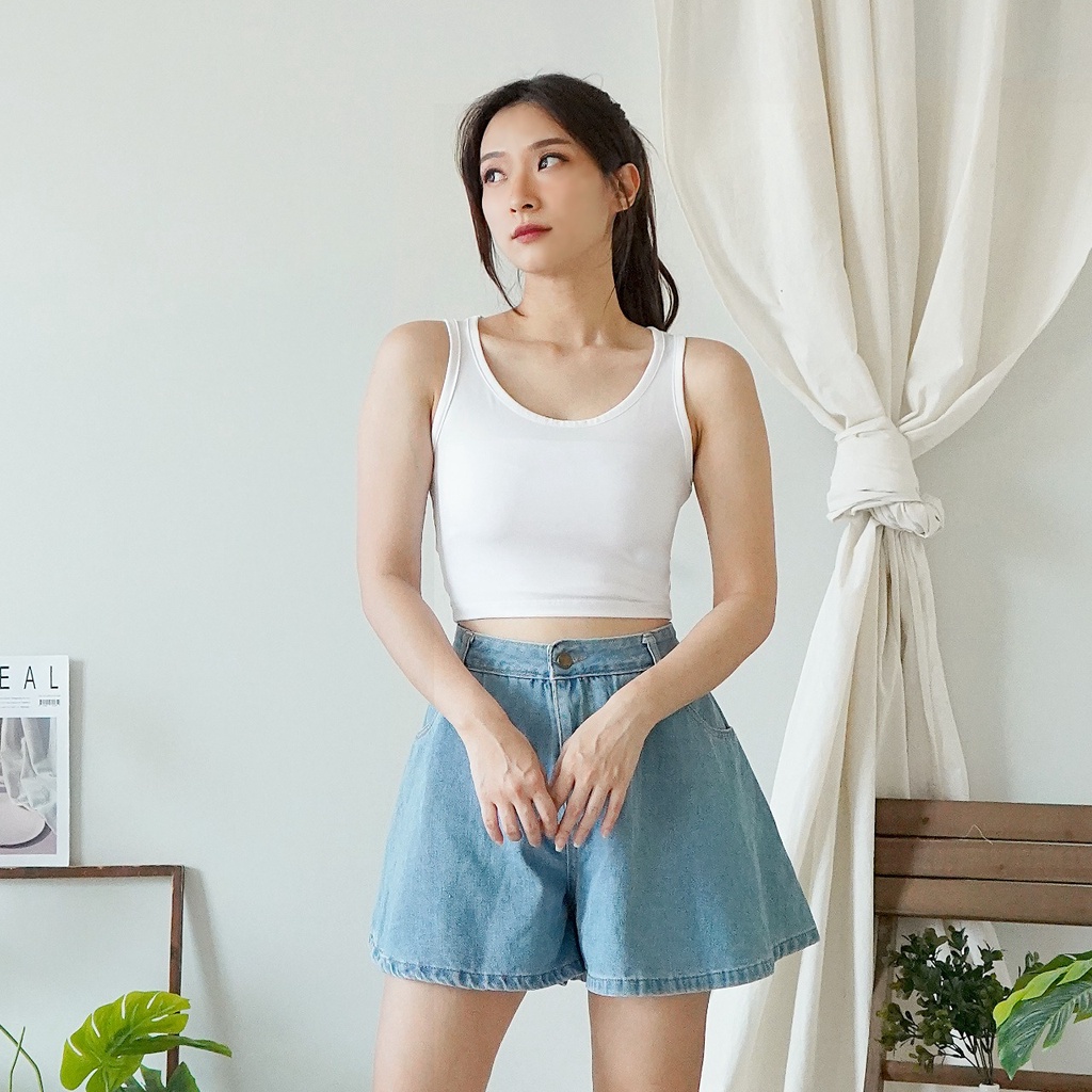 Jual Tank Top Basic Sport Bra Tanktop Wanita Polos Crop Top 179 | Shopee Indonesia