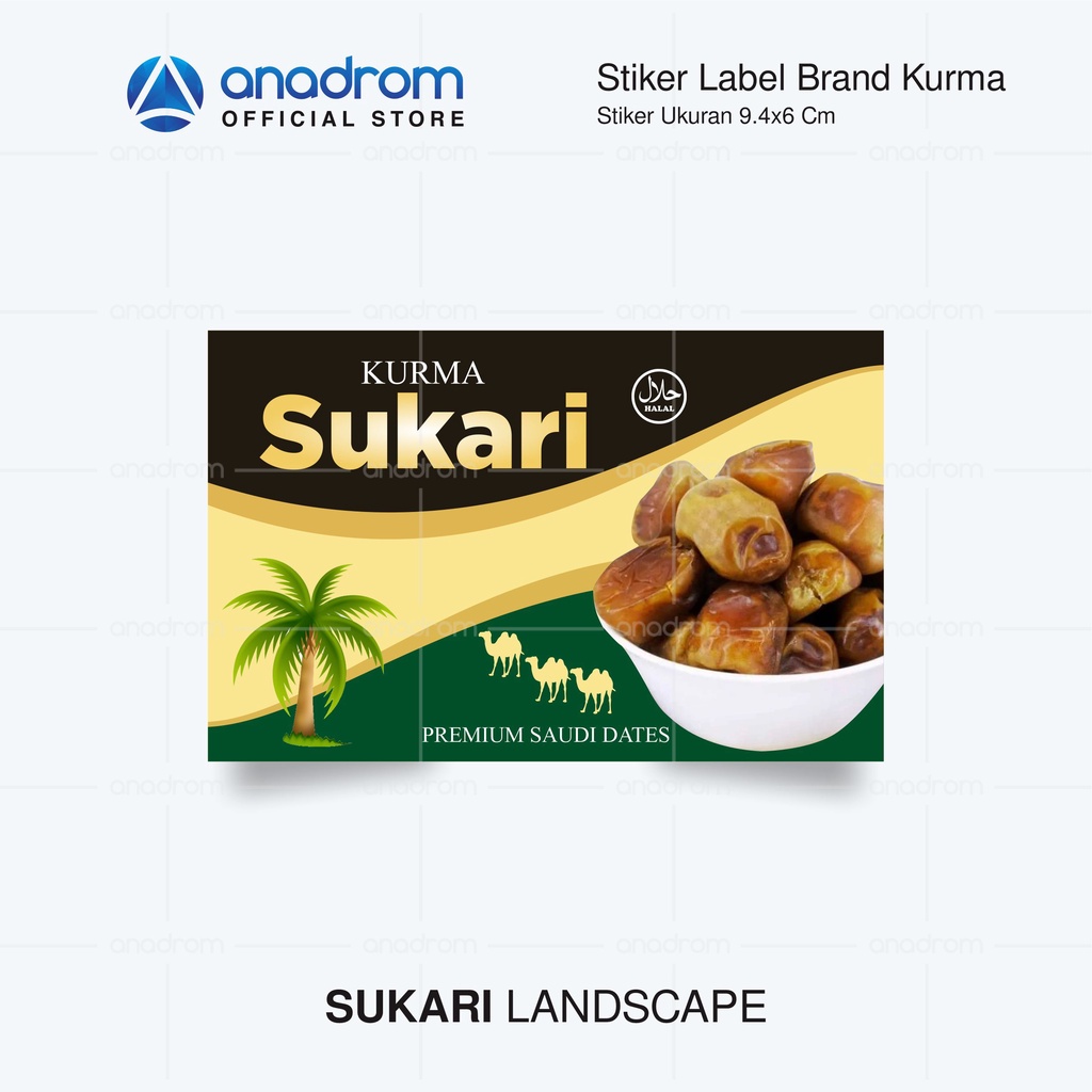 Jual Stiker Label Brand Kurma | Stiker Brand Kurma - 1 paket 25 pcs ...