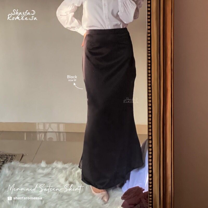 Jual Mermaid Skirt Rok Satin Duyung Rok Rose Skirt Stin Silk Rok Wanita ...
