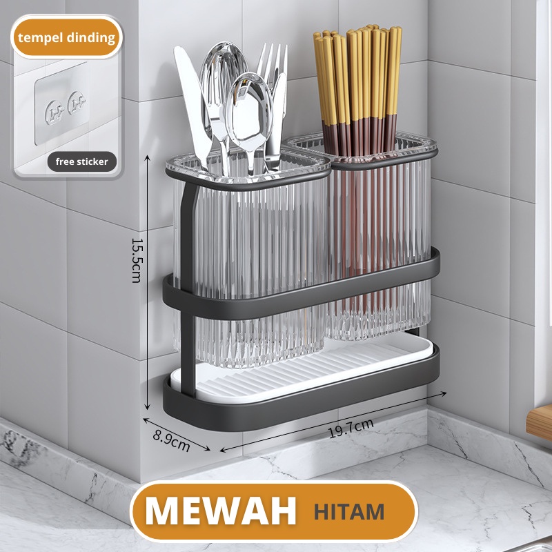 Jual INASO Rak Pisau Rak dinding Tempat Sendok Garpu Peniris Alat Makan ...