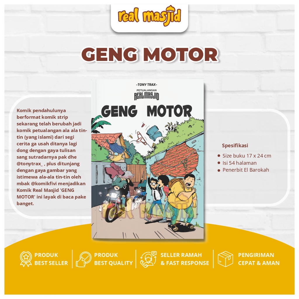 Jual Komik Islami Real Masjid 6 Geng Motor Buku Bacaan Cerita Anak ...