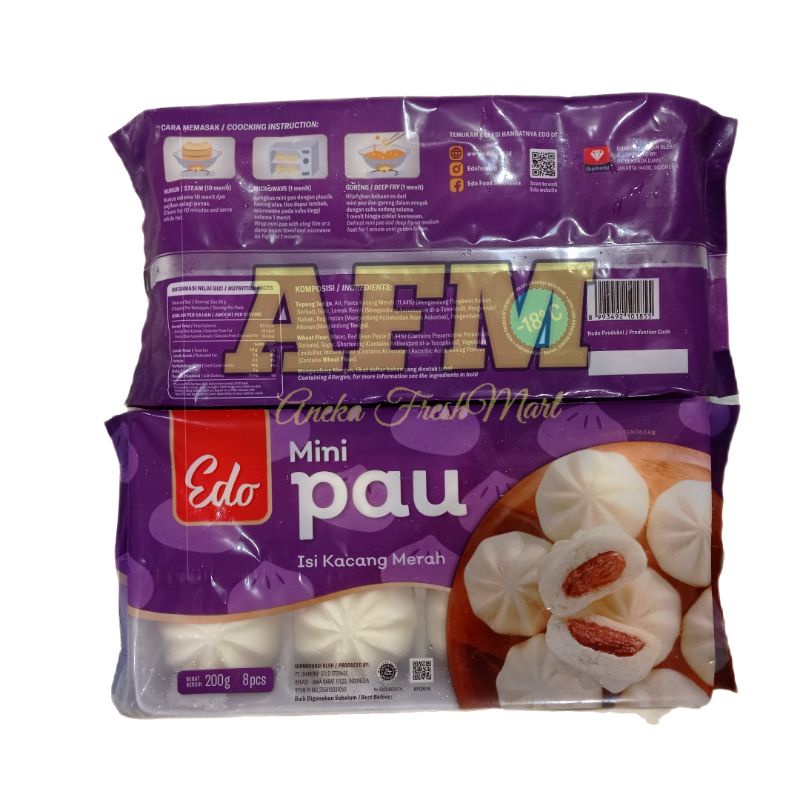 Jual EDO MINI PAU ISI KACANG MERAH 200GRAM RED BEAN MINI PAO BAKPAO ...
