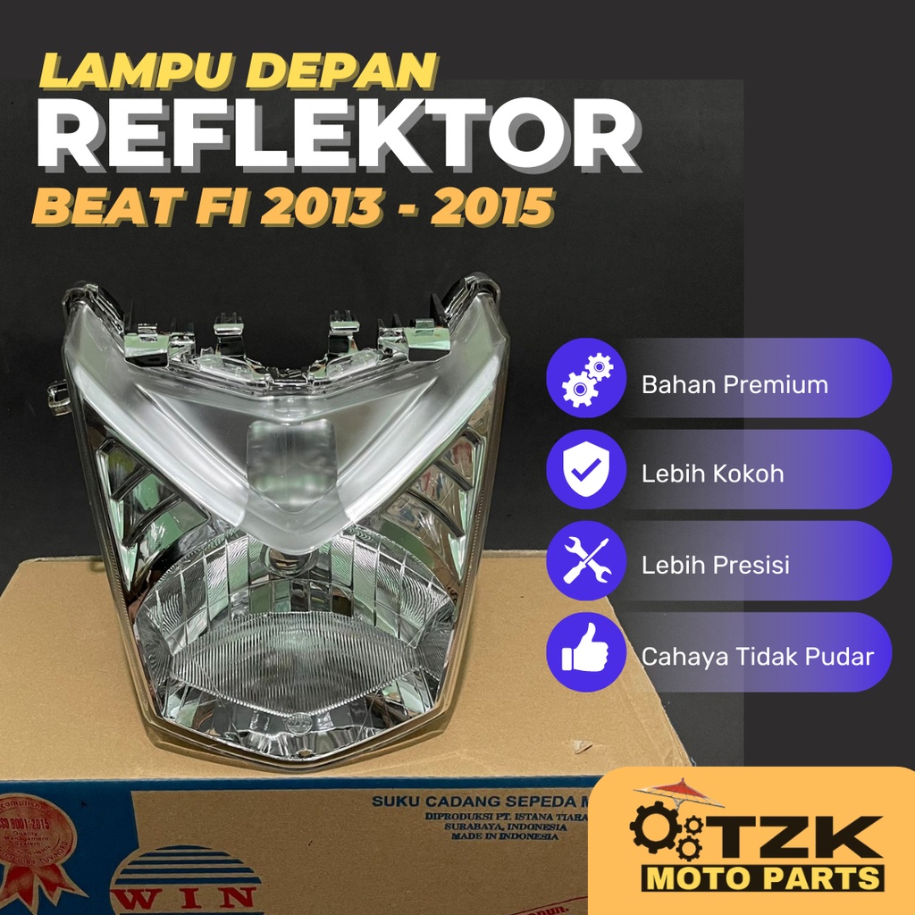 Jual Reflektor Lampu Depan Honda Beat Fi Injeksi 2013 2014 2015 WIN ...