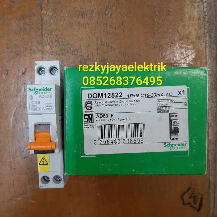 Jual Rcbo Slim 1P 6A.10A.16A.20A Schneider | Shopee Indonesia