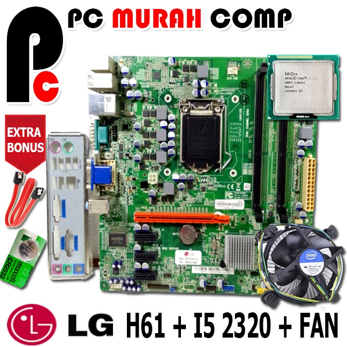 Jual Mainboard LGA 1155 H61 LG Dengan Processor i5 2320 | Shopee Indonesia