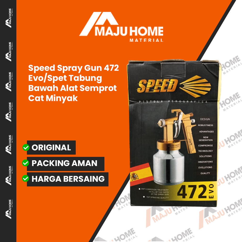 Jual Speed Spray Gun 472 Evo/Spet Tabung Bawah Alat Semprot Cat Minyak ...