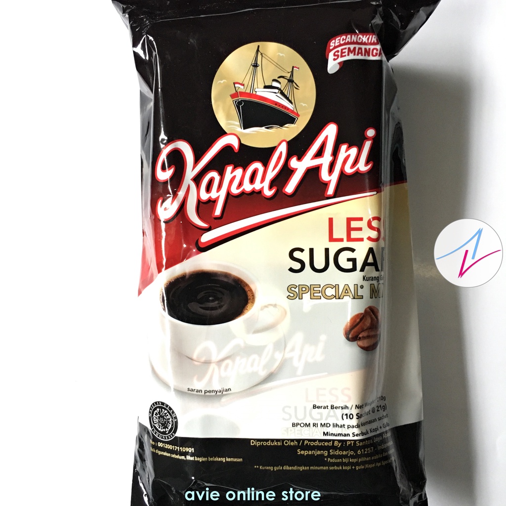 Jual KOPI KAPAL API SPECIAL MIX LESS SUGAR 1 PACK (10 X 21 GR) | Shopee ...