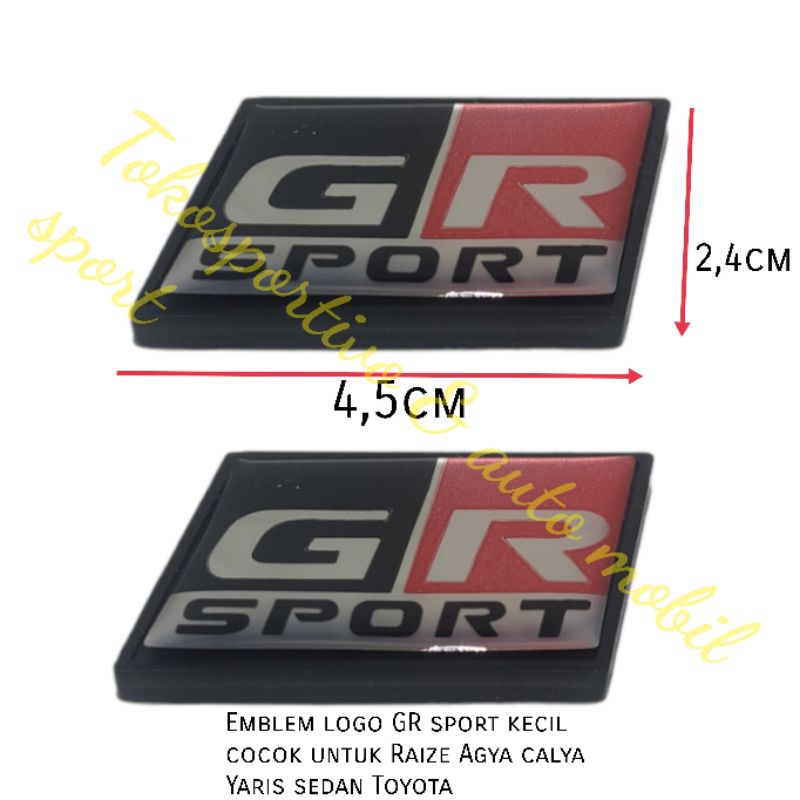 Jual EMBLEM LOGO STIKER LAMBANG TOYOTA GR SPORT GR sport UNIVERSAL ...