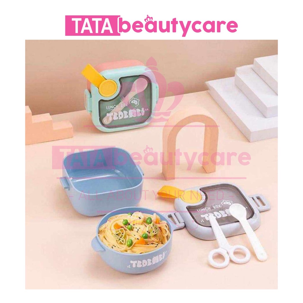 Jual [600gr] T718 | Lunch Box TEDEMEI SET 2IN1 / Kotak Bekal Makan Anak ...