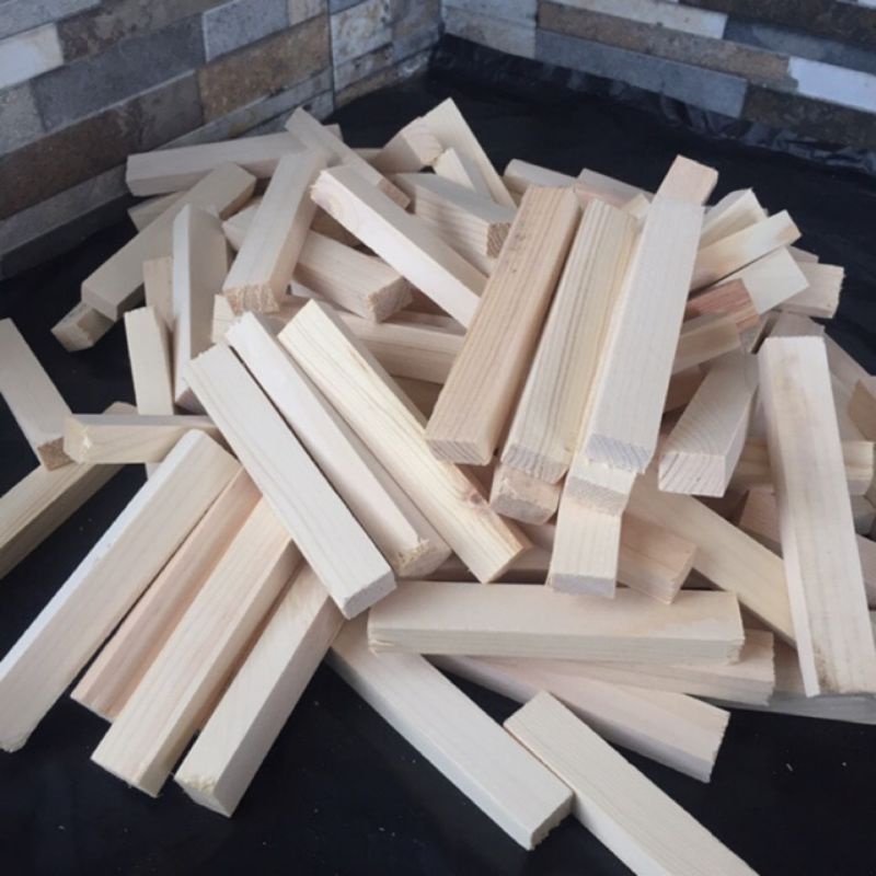 Jual Stick Kayu Bahan Craft ukuran 1x1x10cm - 25cm | Shopee Indonesia