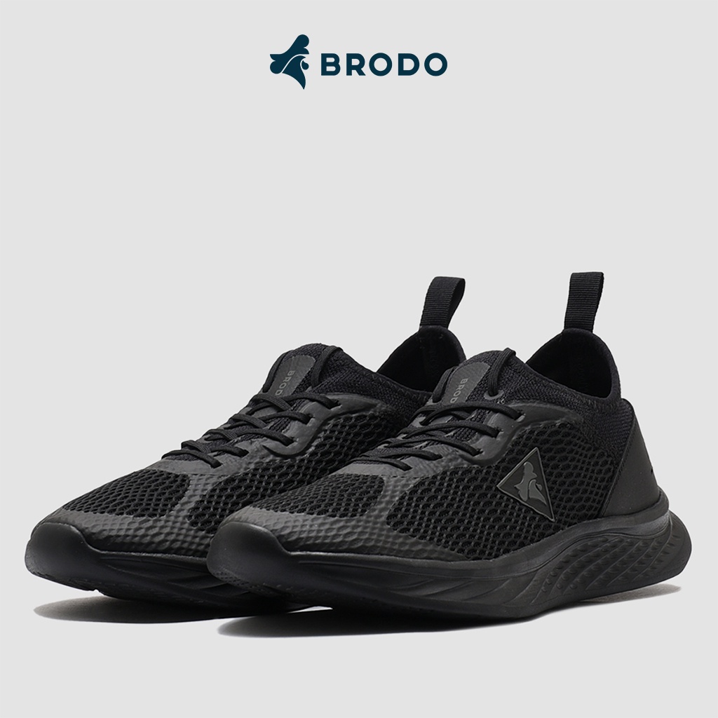 Jual BRODO - Sneakers Active Pacer Full Black | Shopee Indonesia
