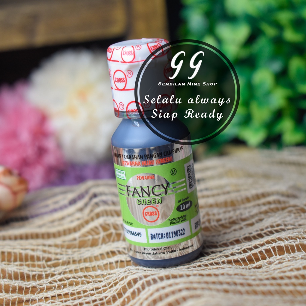 Jual FANCY GREEN Cross Food Coloring Oil Base 20 ML Hijau Pewarna ...