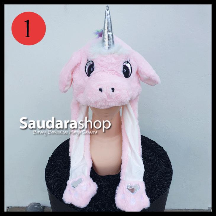 Jual Topi Tiktok Bergerak + Led / Topi Tiktok Lampu / Topi Unicorn Pink ...