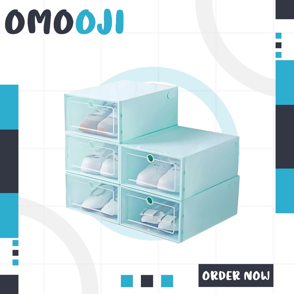 Jual Omooji - Tempat Penyimpanan Kotak Sepatu Penyimpan sandal Shoe ...