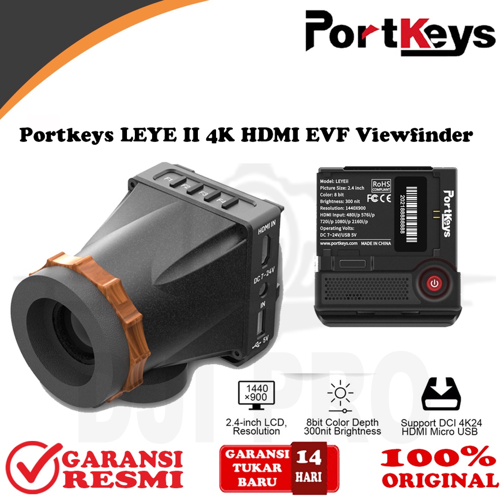 Jual Portkeys LEYE II 4K Connector Cable View Finder Monitor Original Resmi | Shopee Indonesia