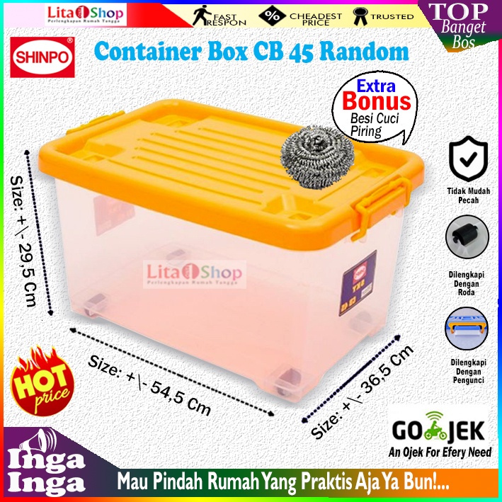Jual Container Box Shinpo CB 45 - SKY - Random | Shopee Indonesia