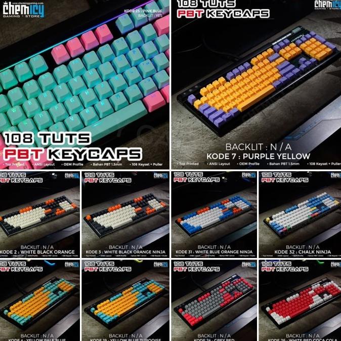 Jual Keycaps 108 Pbt Oem For Mechanical Keyboard | Shopee Indonesia