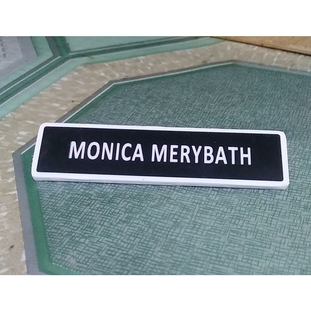 Jual Name Tag Akrilik + PVC Tanpa Resin I Name Tag Bazzart Instan ...