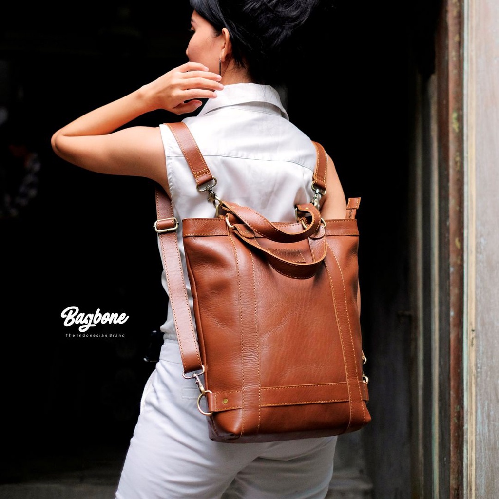 Jual Bagbone Leather MARRY Backpack Kulit asli Full Grain untuk Wanita ...