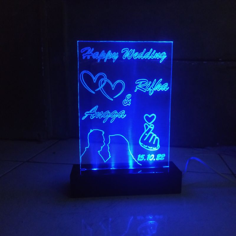 Jual lampu akrilik custom 12x16 cm | Shopee Indonesia