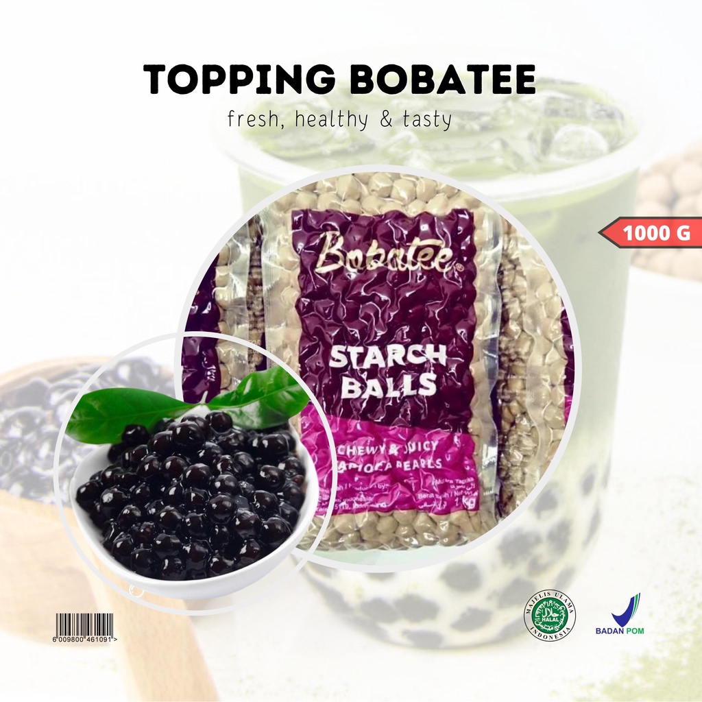 Jual Topping Minuman Premium Bobatee 1000 Gram Tapioca Pearl Boba Pearl ...