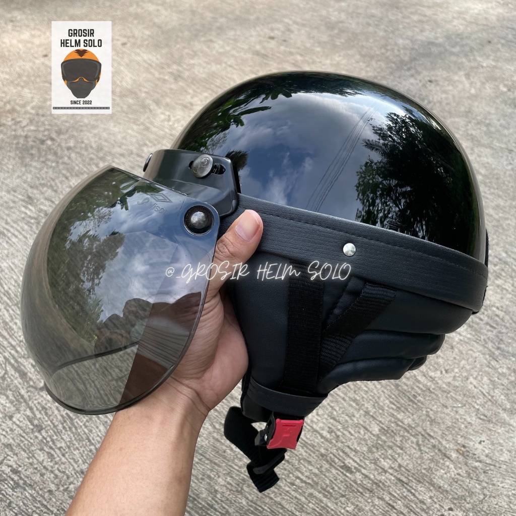 Jual helm bogo chips retro chip polos dewasa SNI | Shopee Indonesia