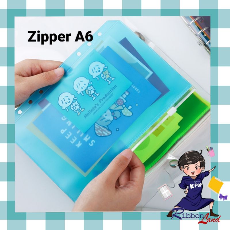 Jual A6 Zipper Ziplock Fullcolour Binder 6 Ring | Shopee Indonesia