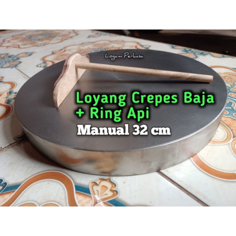 Jual Loyang Crepes Baja + Penahan Api Diameter 32 cm Berat 10 Kg ...