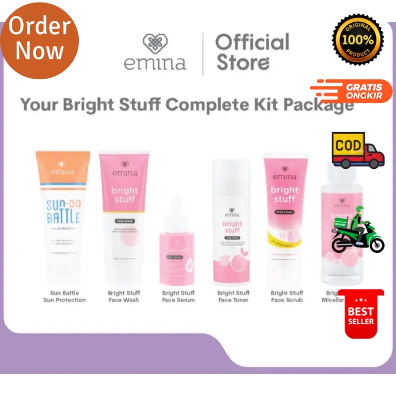 Jual [DAPET 6 pcs] Emina Bright Stuff Series | Emina Paket Bright Stuff ...