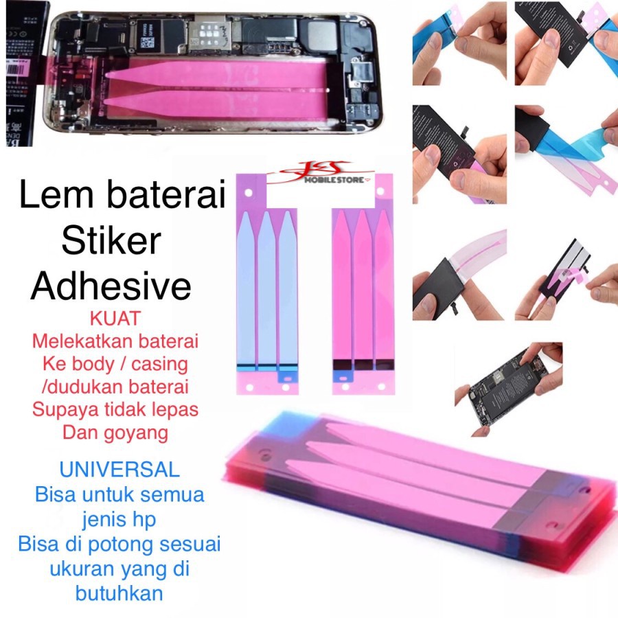 Jual Lem Batrai Perekat Baterai HP Lem Double Tape Strip Sticker Stiker ...