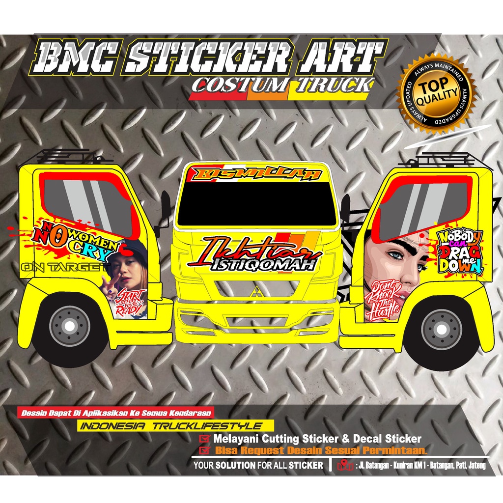 Jual STICKER DECAL KABIN TRUCK CANTER/DEKAL VARIASI BLOK KABIN TRUCK ...