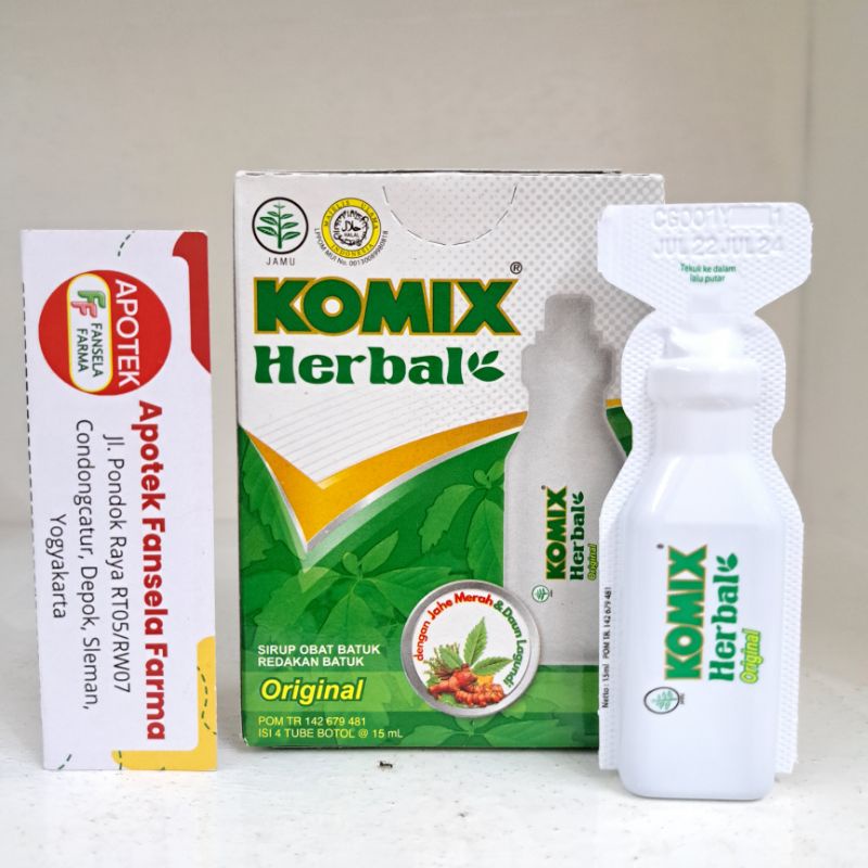 Jual Komix herbal tube botol isi 15ml batuk berdahak herbal original ...