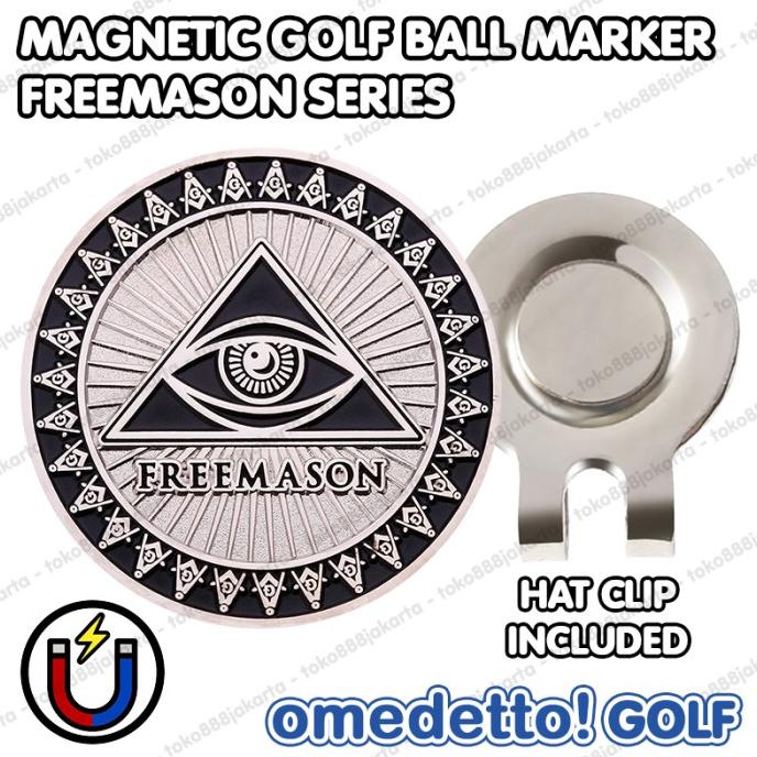 Jual FREEMASON MAGNETIC GOLF BALL MARKER WITH MAGNET HAT CLIP OMEDETTO ...