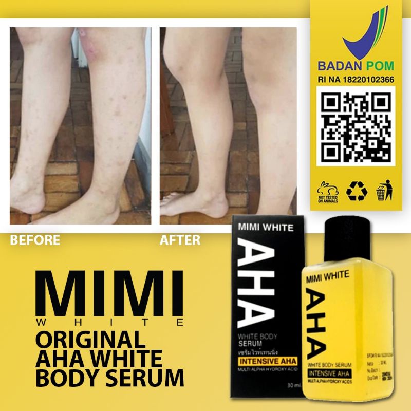 Jual Mimi White AHA Body Booster Serum BPOM 30ml / 100ml | Shopee Indonesia