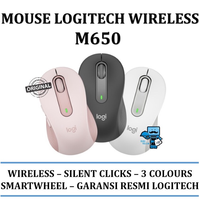 Jual Mouse Logitech Wireless M650 Bluetooth Silent - Original Resmi ...